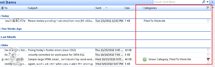 8.2 EMM Flags with Outlook 2007 | FileSite close-up